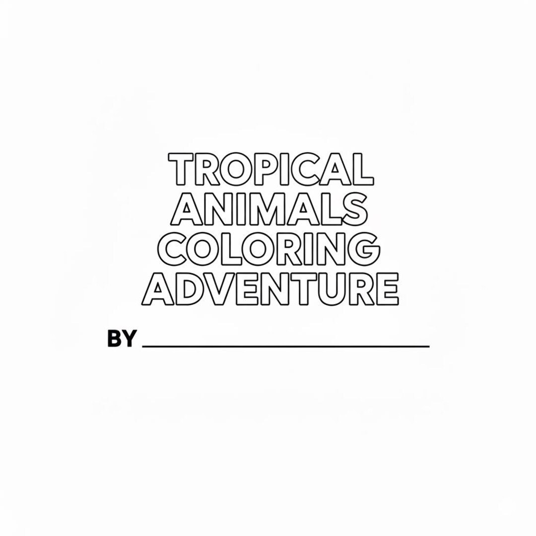 Tropical Animals Coloring Book Safari Adventure, Kids Activity PDF ...