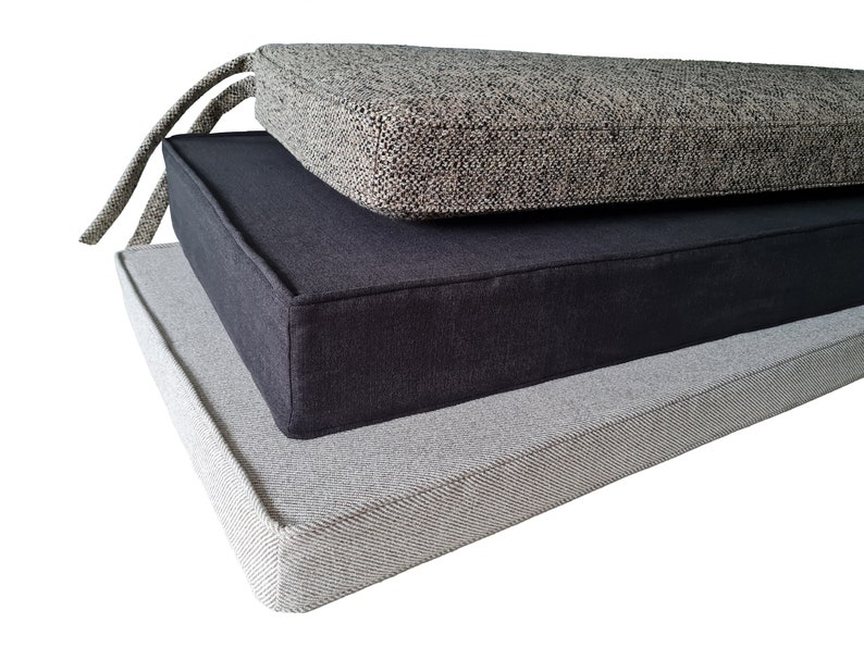 Luxury Kitchen Seat Cushions Made to Measure, Lots of Fabrics & Fills ...