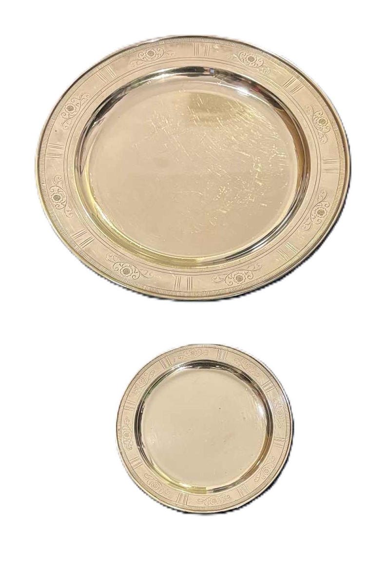 Two 1920s Art Deco Silver Plated Serving Plate by Just Andersen ...