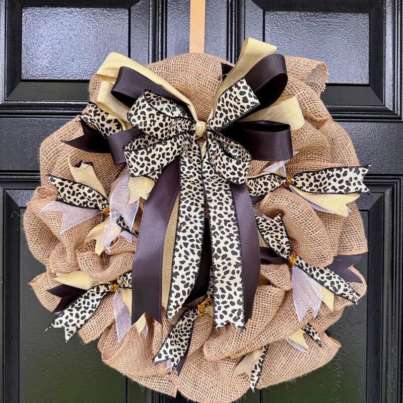 Leopard Print Wreath - Etsy