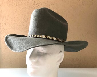 Gray Cowboy Hat | Etsy