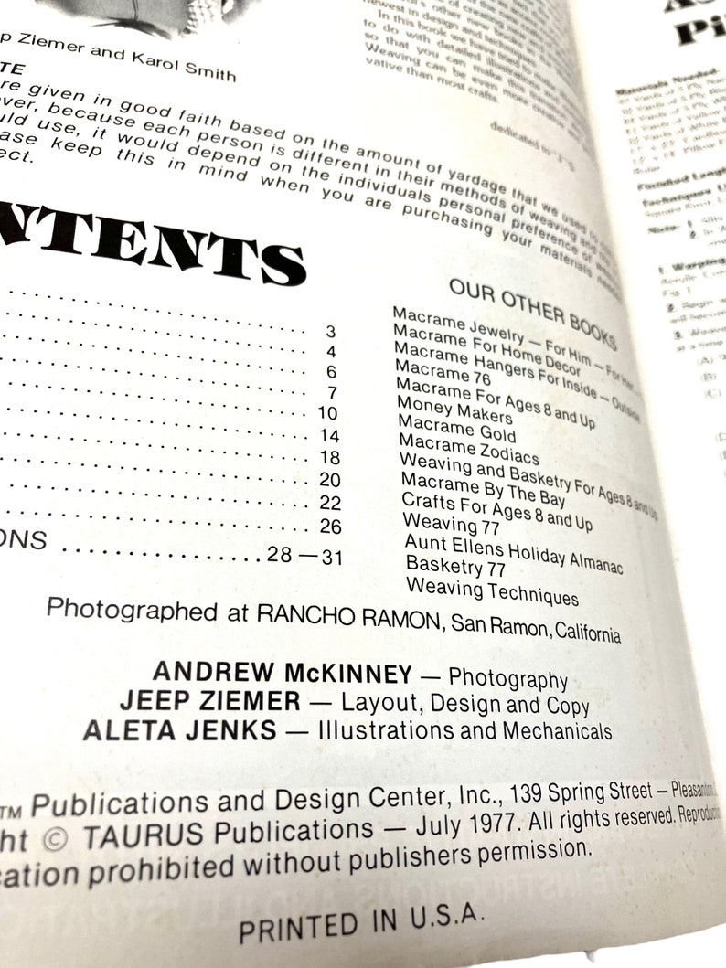 2 Weaving and Macrame Instruction Books Complete Instructions and ...