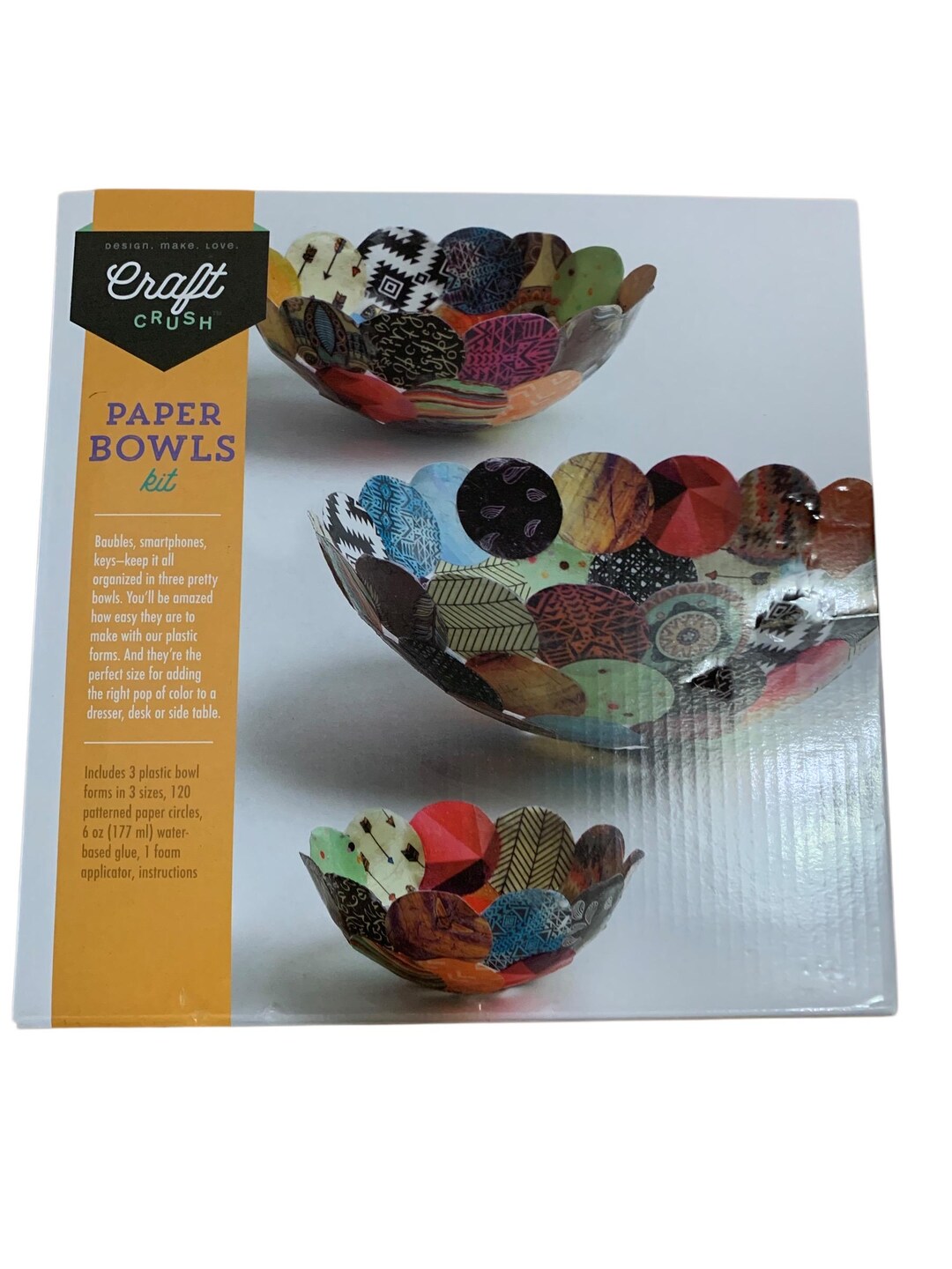 Craft Kit Crush Paper Bowls Make 3 Different Sized Decorative Bowls ...