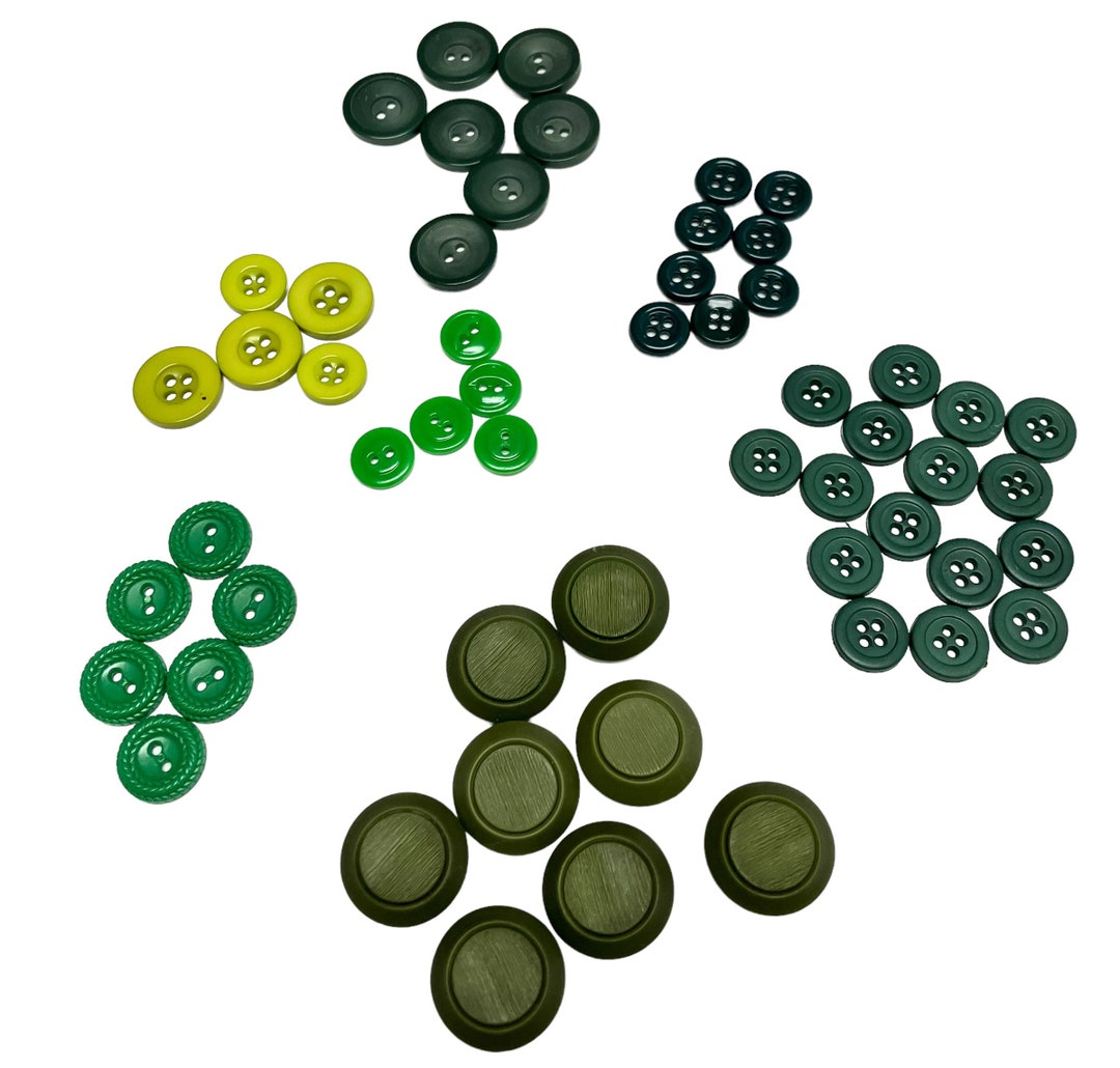 Vintage Green Buttons Assorted Styles and Sizes - Etsy