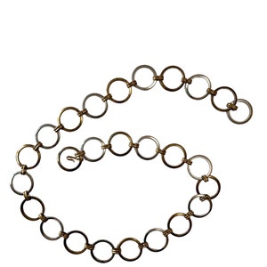 Gold and Silver Chain Belt Circles Vintage B8 - Etsy