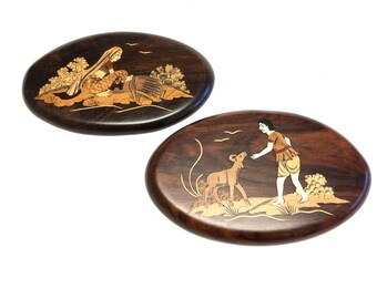 Inlaid Wood Art | Etsy