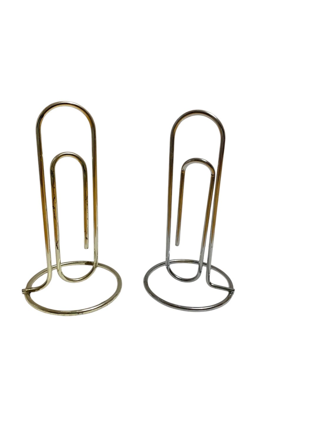 Giant Paperclip Stand Letter Holder Memo Holder Novelty Set of Two - Etsy