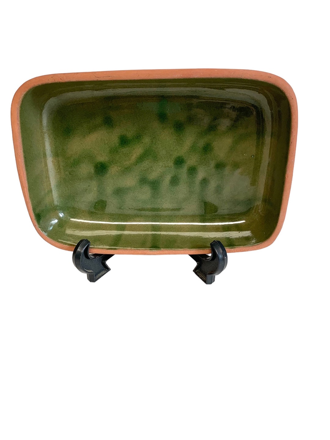 Haeger Pottery Catch All Green 3832 USA Planter Terra-cotta 9"x6"x2.25 ...