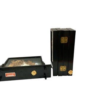 Chinese Cork Diorama and Table Screen White Peacock Mating Pair Vintage ...