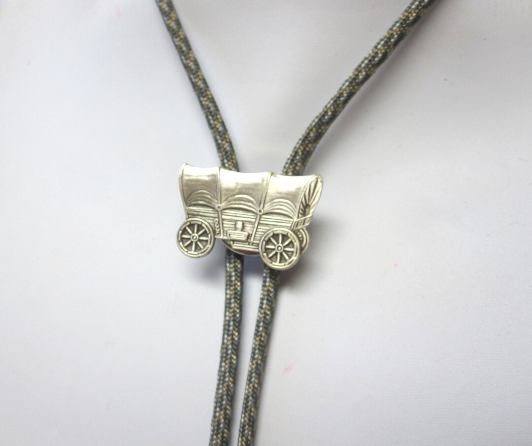 Covered Wagon Bolo Tie Conestoga Western String Lariat Necktie - Etsy