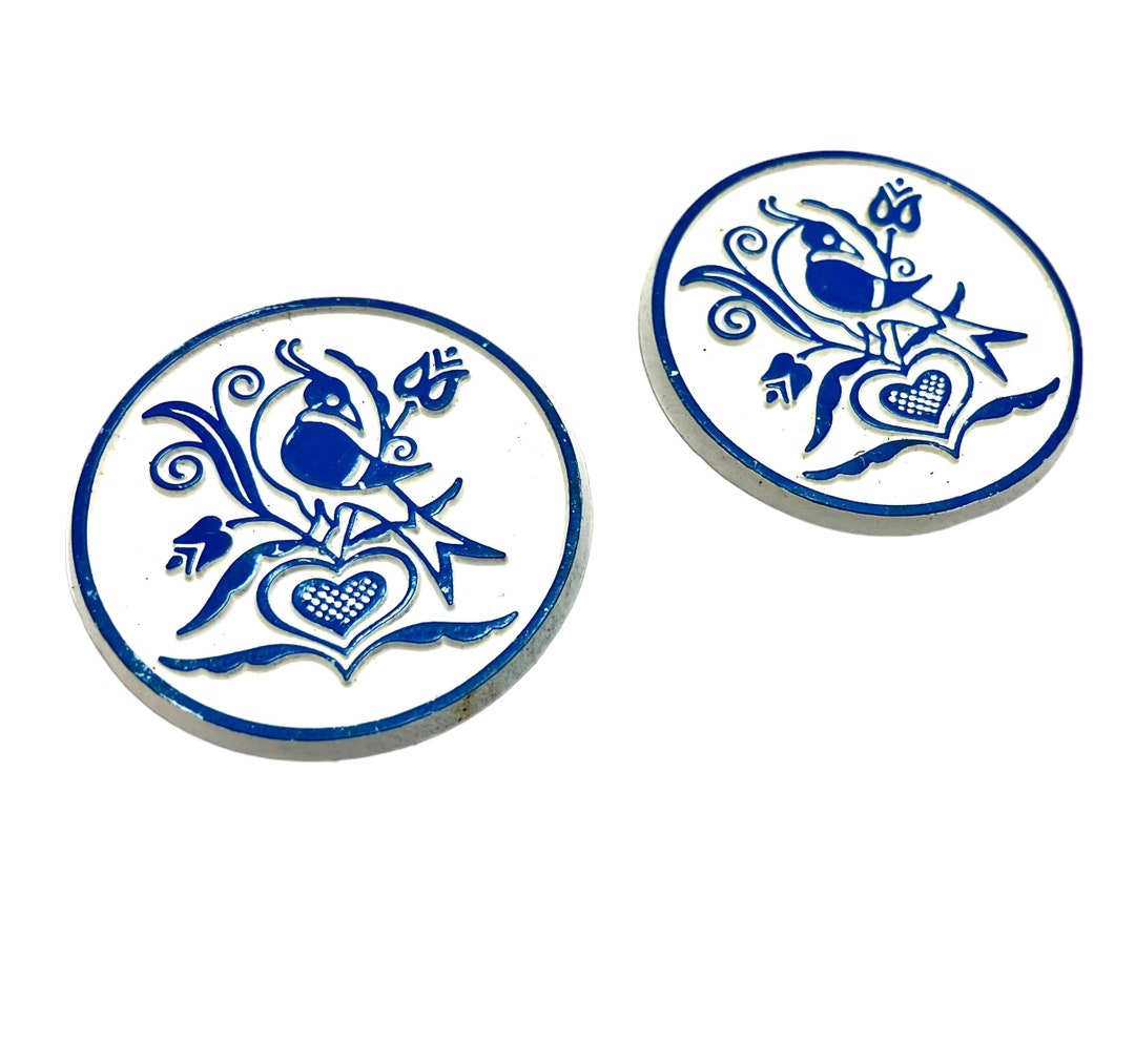 Hex Sign Refrigerator Magnet Set of Two Distelfink Good Luck Love ...