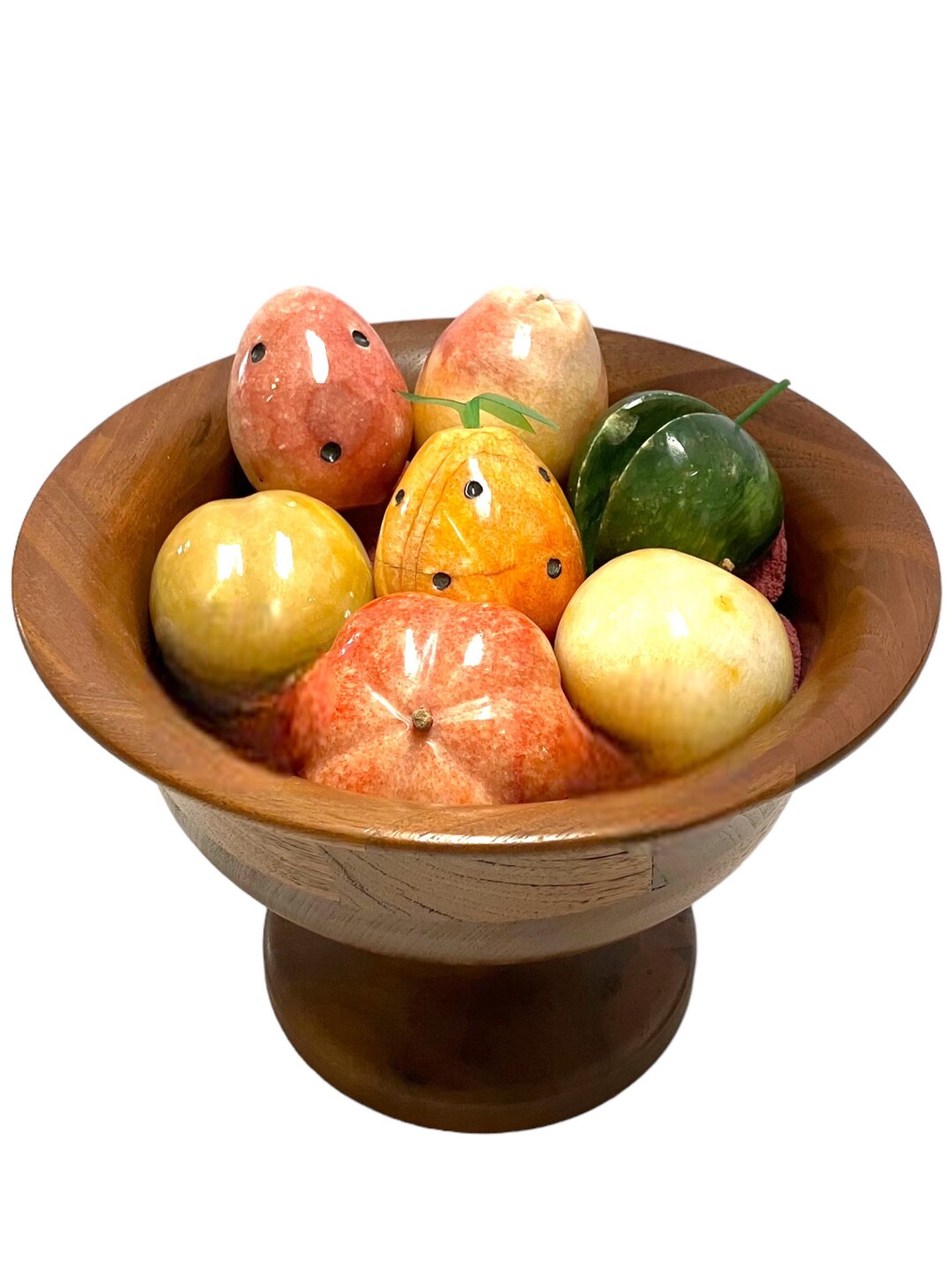 Italian Alabaster Fruit Hand Carved Marble Stone Vintage - Etsy