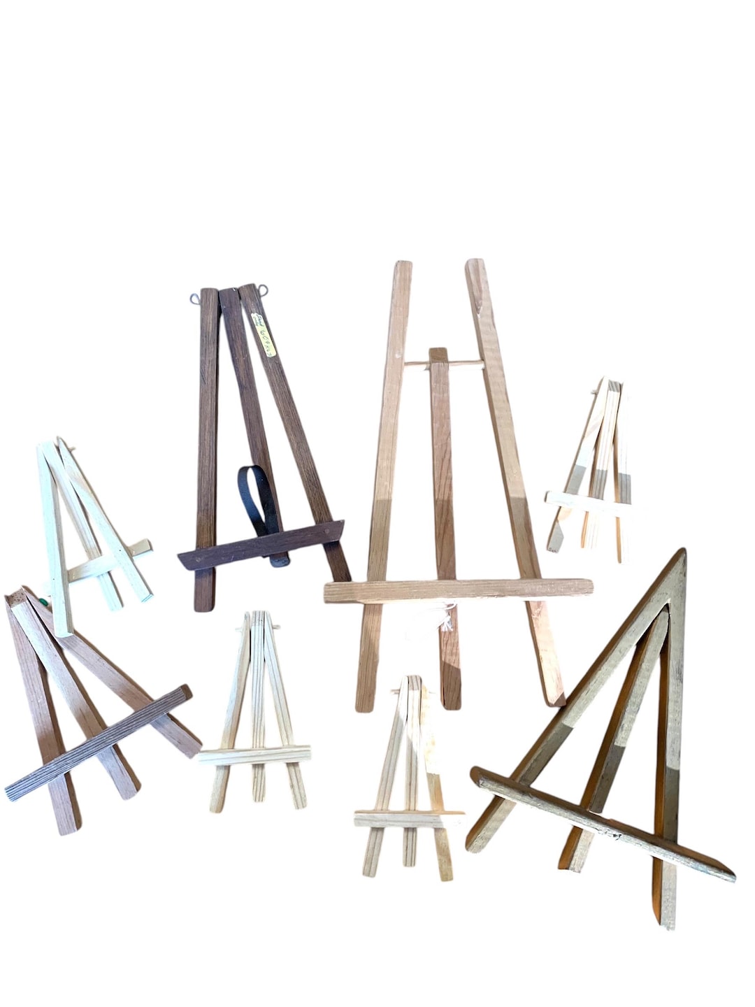 Bundle of 8 Table Top Easel Wood Display Tabletop Stand Various Sizes ...