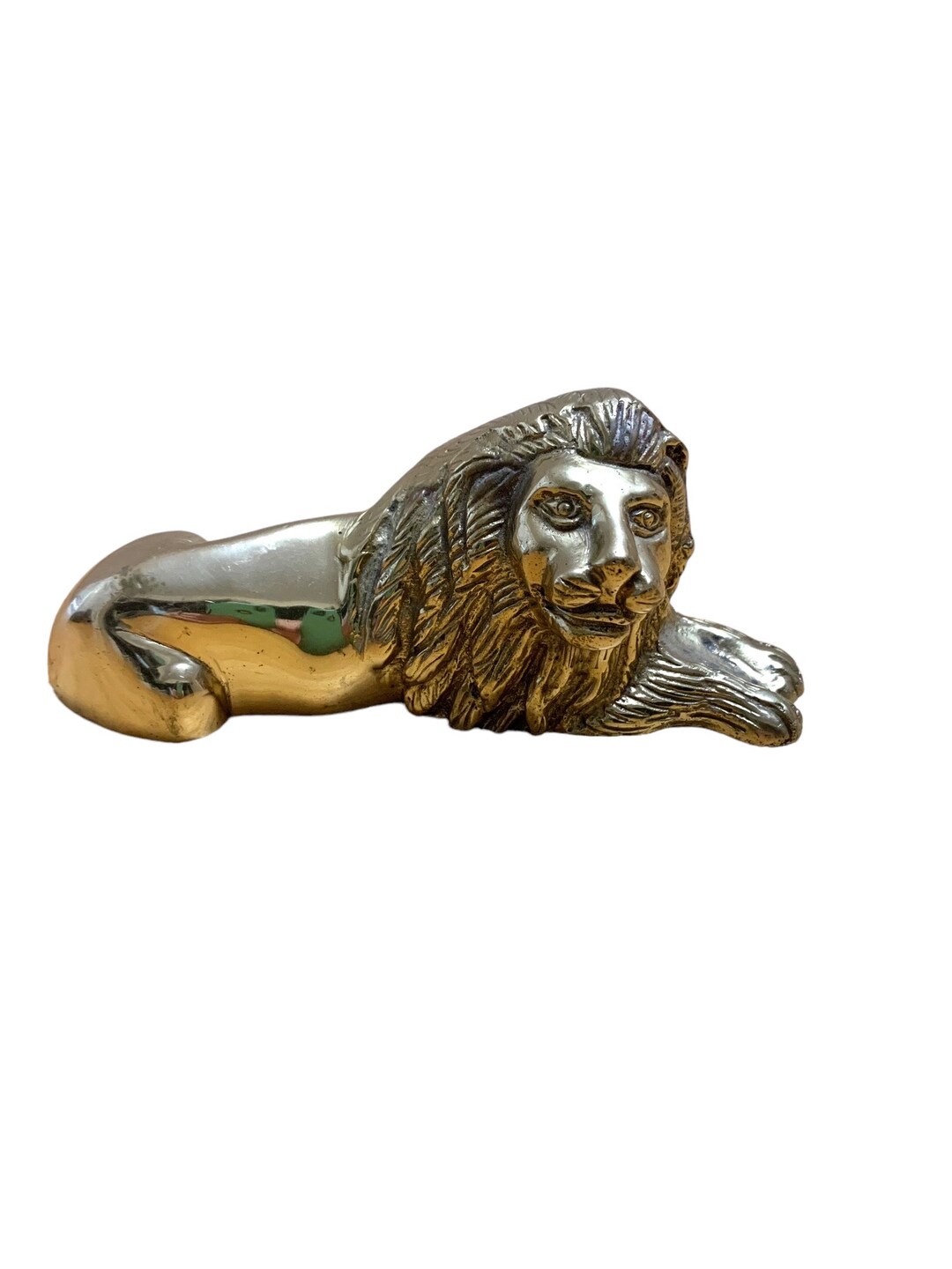 Vintage Brass Lion Paperweight 6 Figurine Lacquered India Brass - Etsy