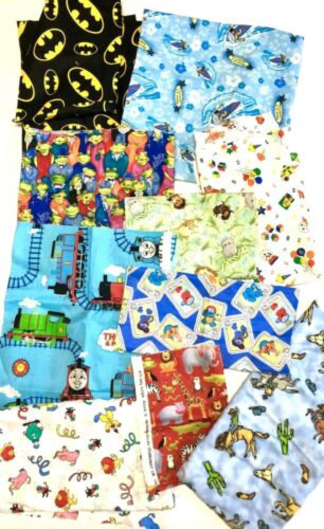 Children's Print Scrap Fabric Pieces Quilting Nursery Baby Kids ...