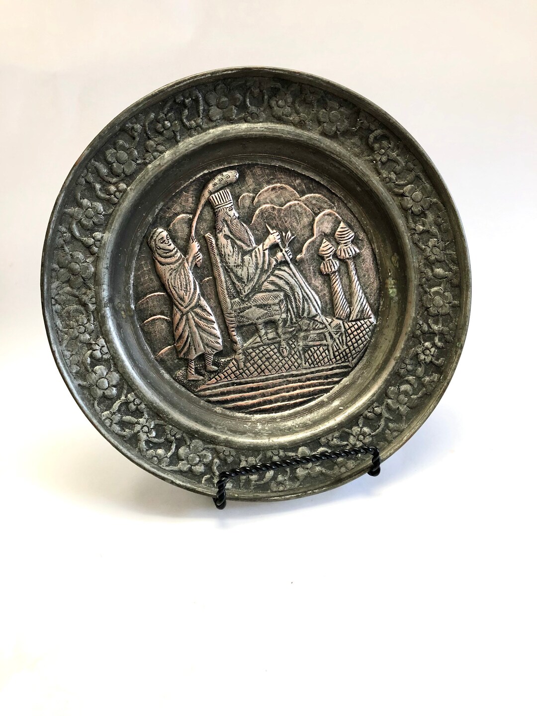 Decorative Persian Copper Plate Middle East Tray - Etsy