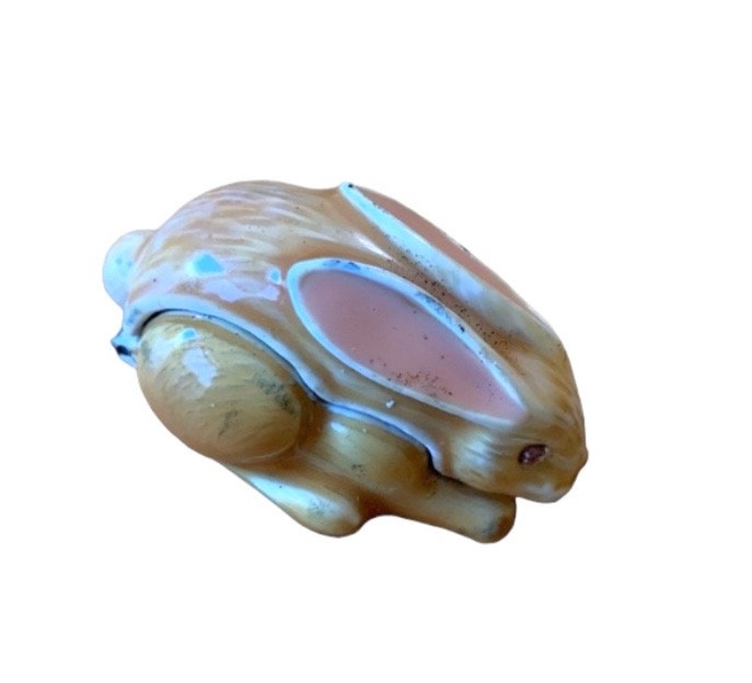 Collectible MONET Bunny Rabbit Hinged Trinket Box. Enamel Jeweled ...