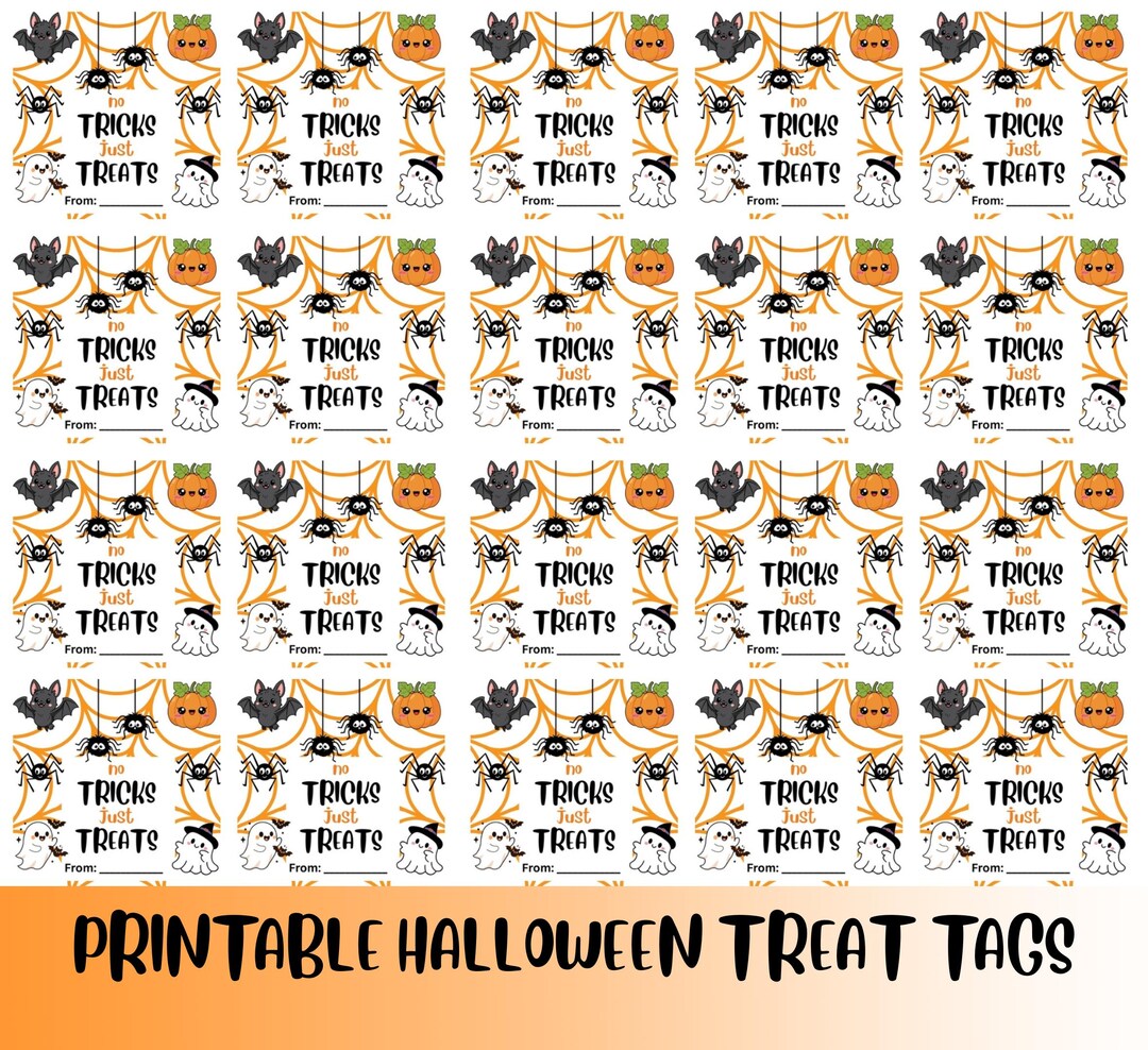 Printable Halloween Treat Tags: Spooky Snack Favors | Halloween Tag ...