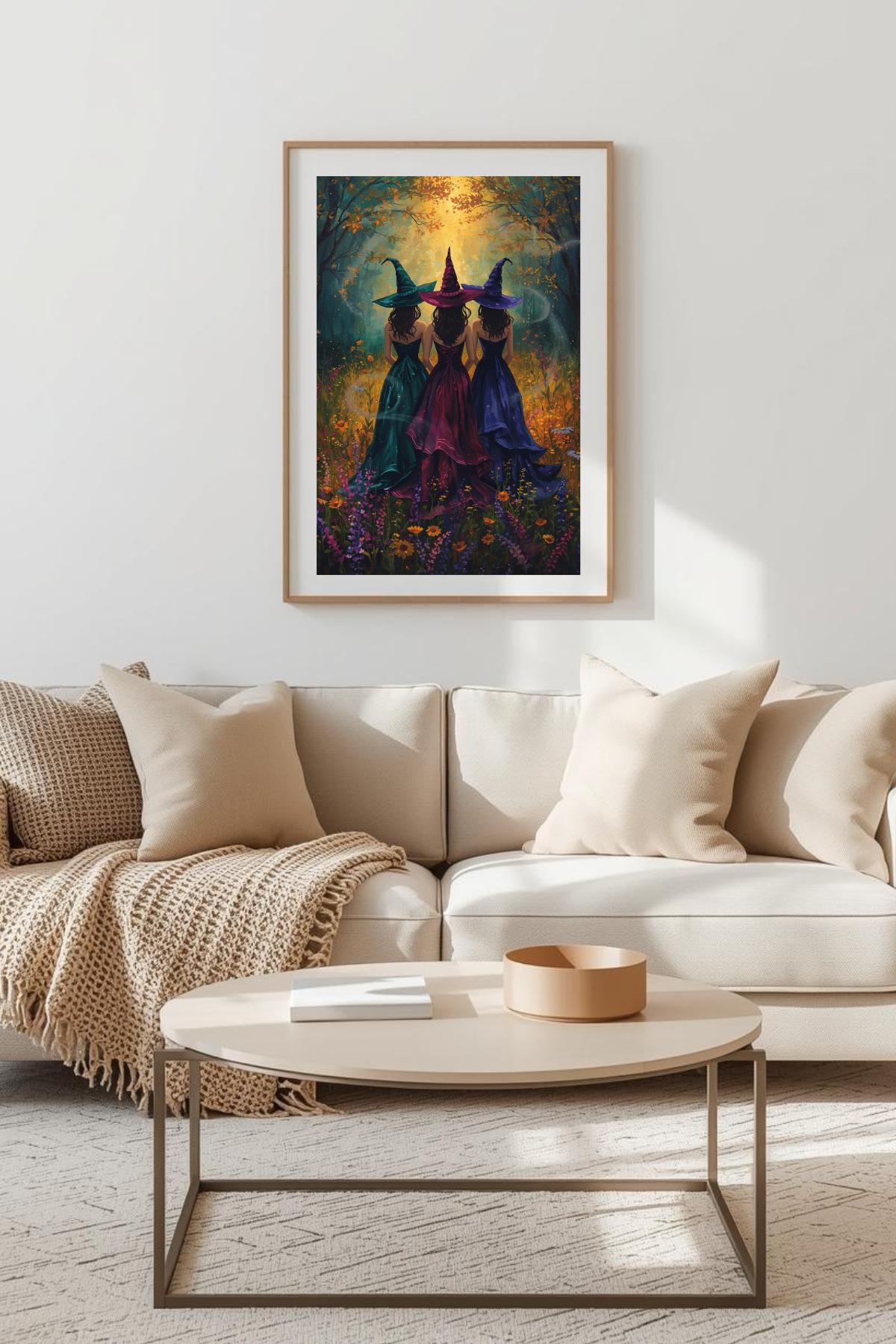 Ethereal Witches Coven Print: Mystical Wildflower Meadow | Enchanted ...