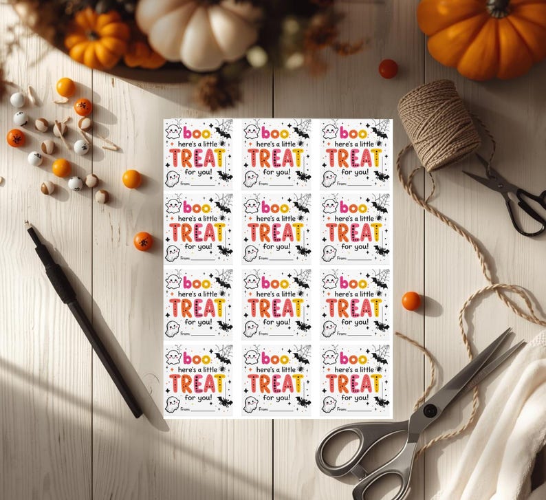 Printable Halloween Treat Tags: Boo Basket Labels (digital Download) - Etsy