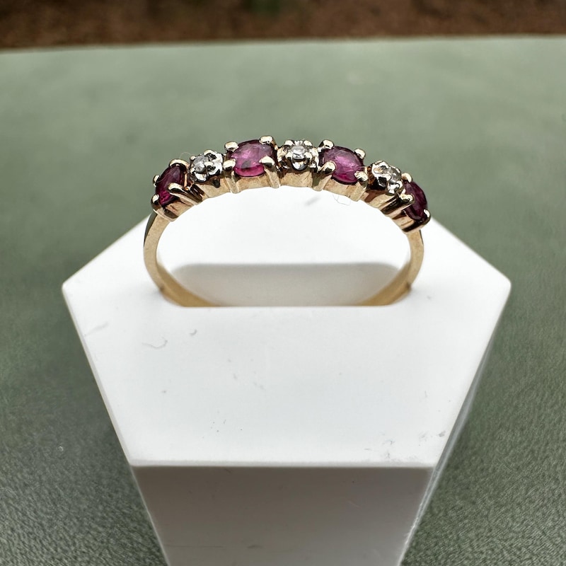 Ruby Diamond Estate Ring - Etsy
