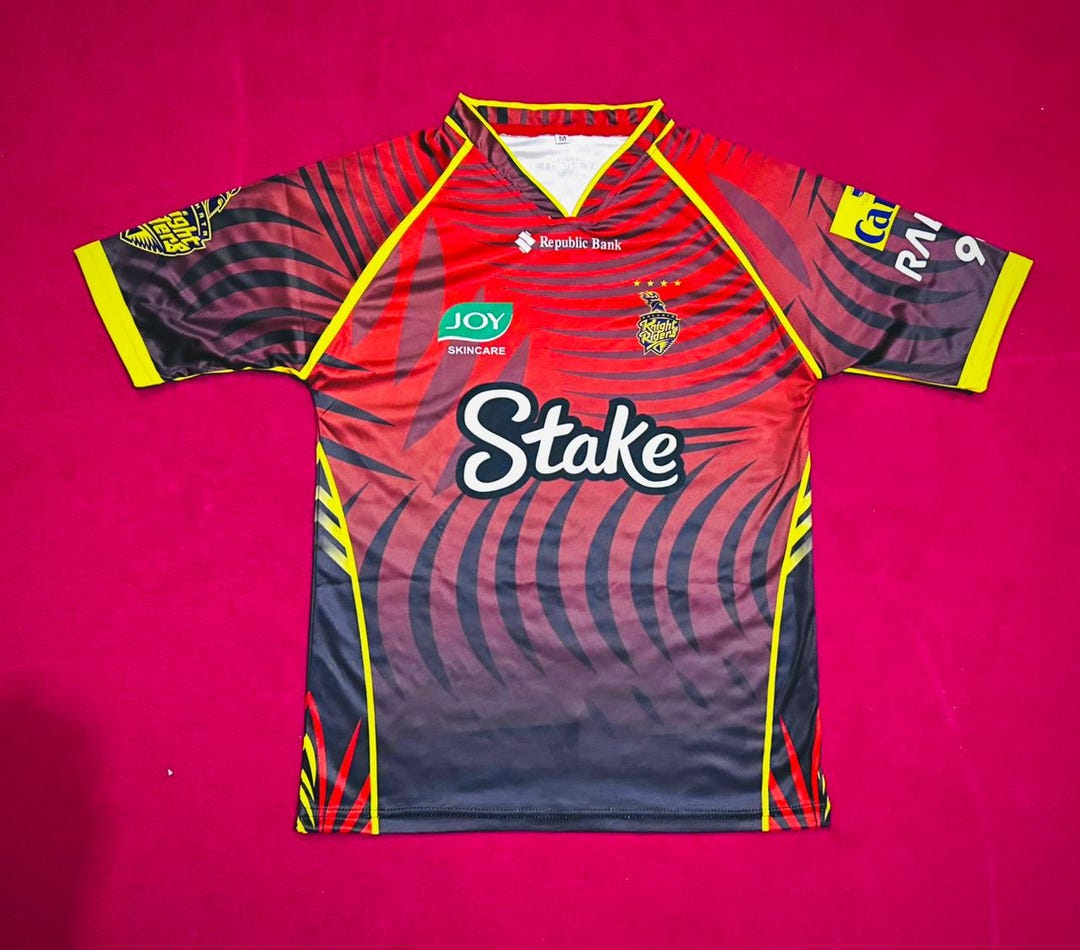Personalized Trinbago Knight Riders Cricket Fan Jersey 2025 CPL TKR ...