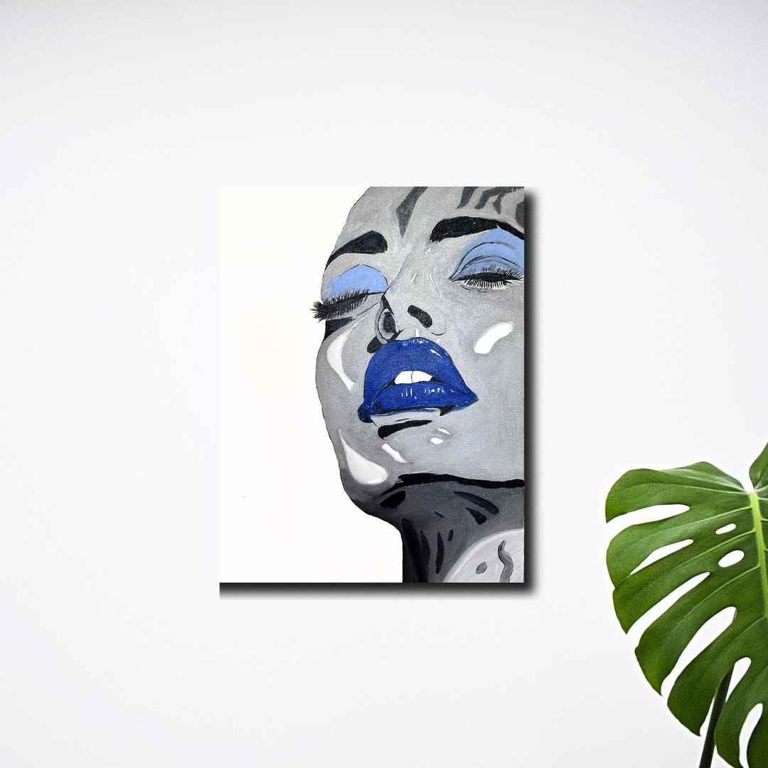 Downloadable Abstract Pop Art Portrait – Printable Poster – Black ...