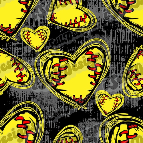 Softball Seamless Pattern Softball Design Custom Seamless - Etsy