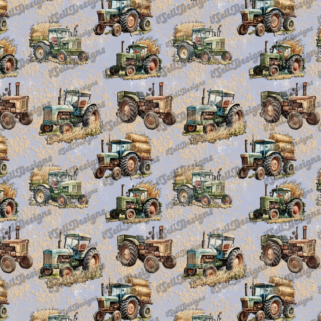 Tractor Seamless Pattern, Tractor Seamless, Custom Seamless Pattern ...