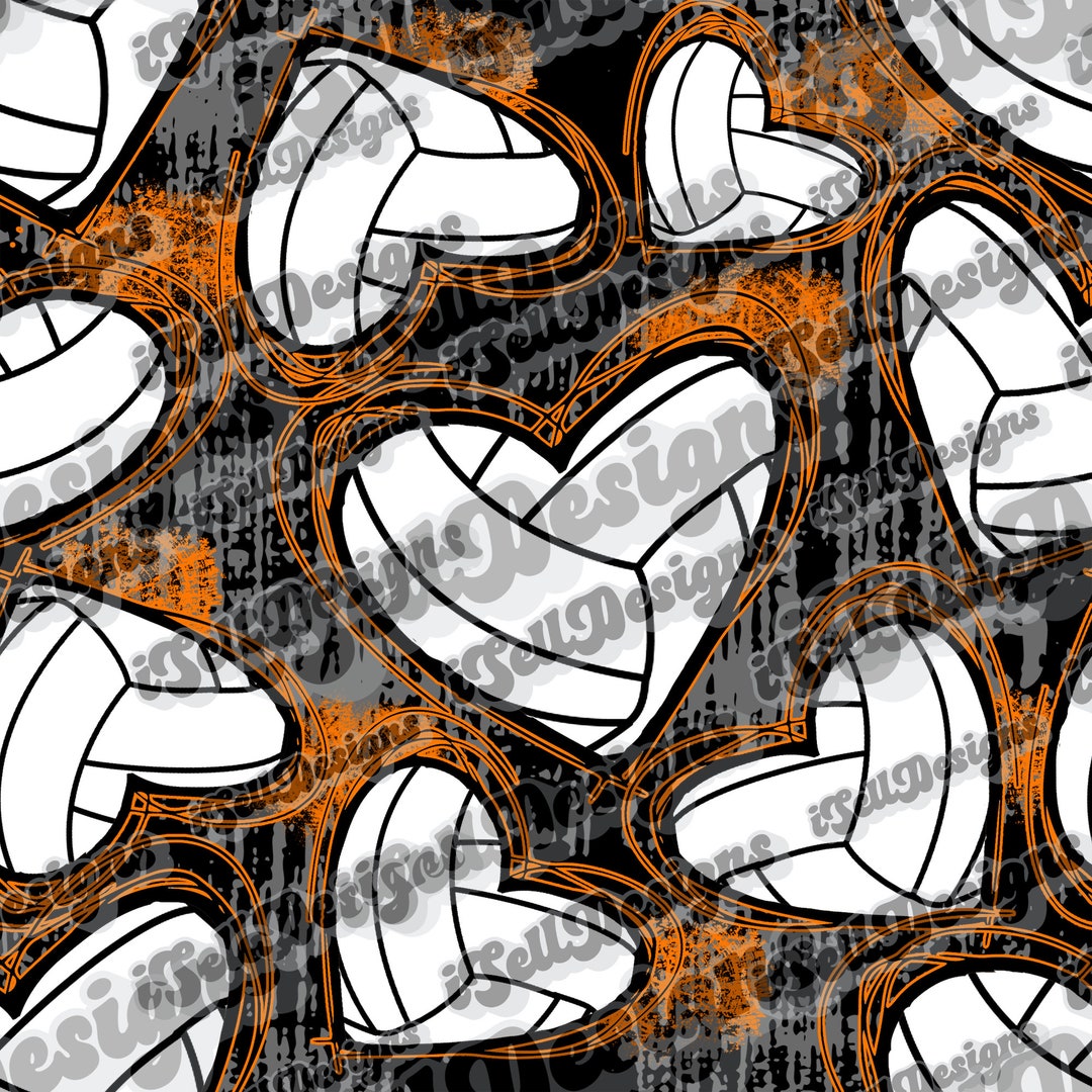 Volleyball Design, Custom Seamless Pattern, Volleyball Seamless Pattern ...