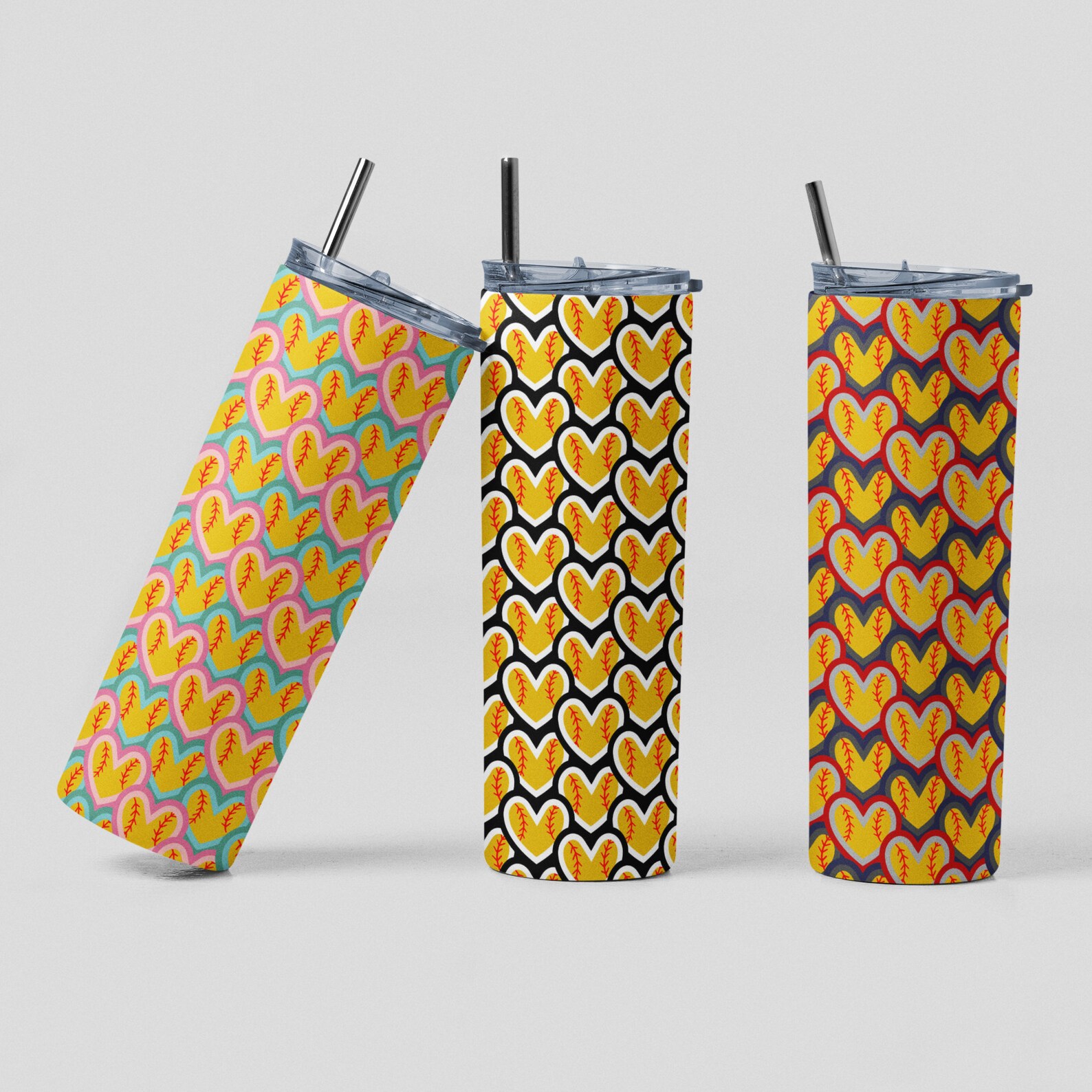 Softball Seamless Pattern, Softball Design, Custom Seamless Pattern ...