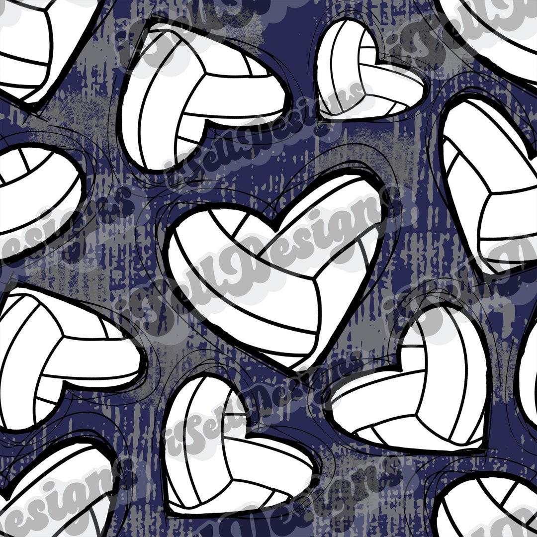 Volleyball Seamless Pattern, Volleyball Design, Custom Seamless Pattern ...
