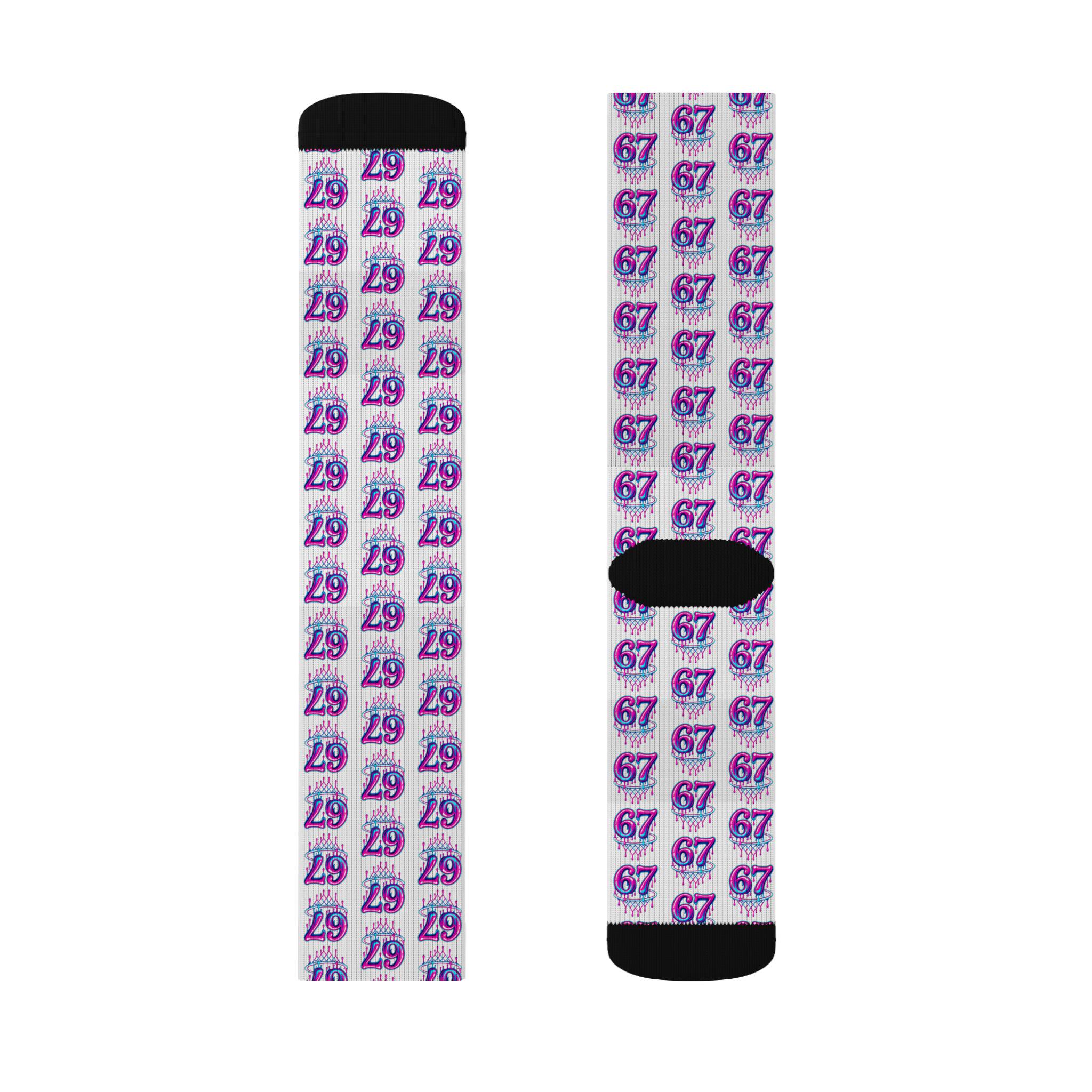 67 Socks | 6 7 Socks | Six Seven Crew Socks | Trendy Streetwear Socks ...