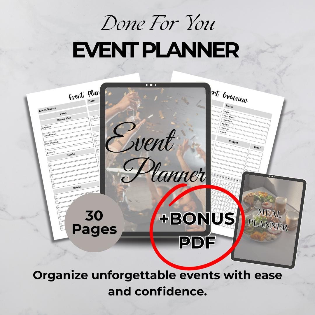 Event Planner (30 Pages) | Printable Party & Event Planning Organizer ...