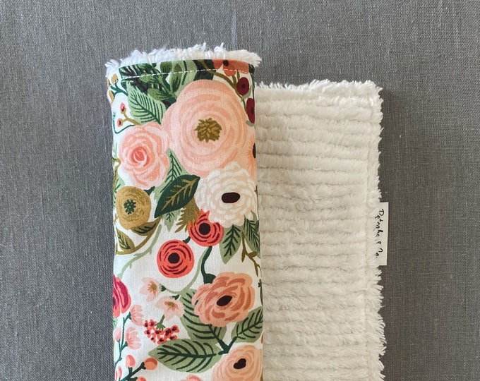 Cotton Chenille Burp Cloth Rifle Paper Co. Floral Burp Cloth for Baby ...