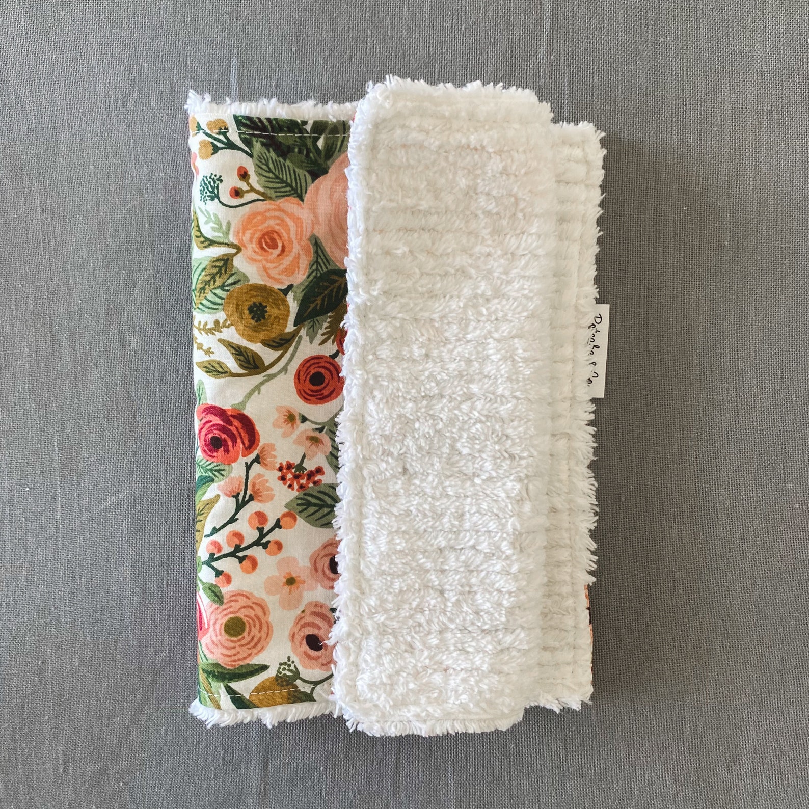 Cotton Chenille Burp Cloth Rifle Paper Co. Floral Burp Cloth - Etsy