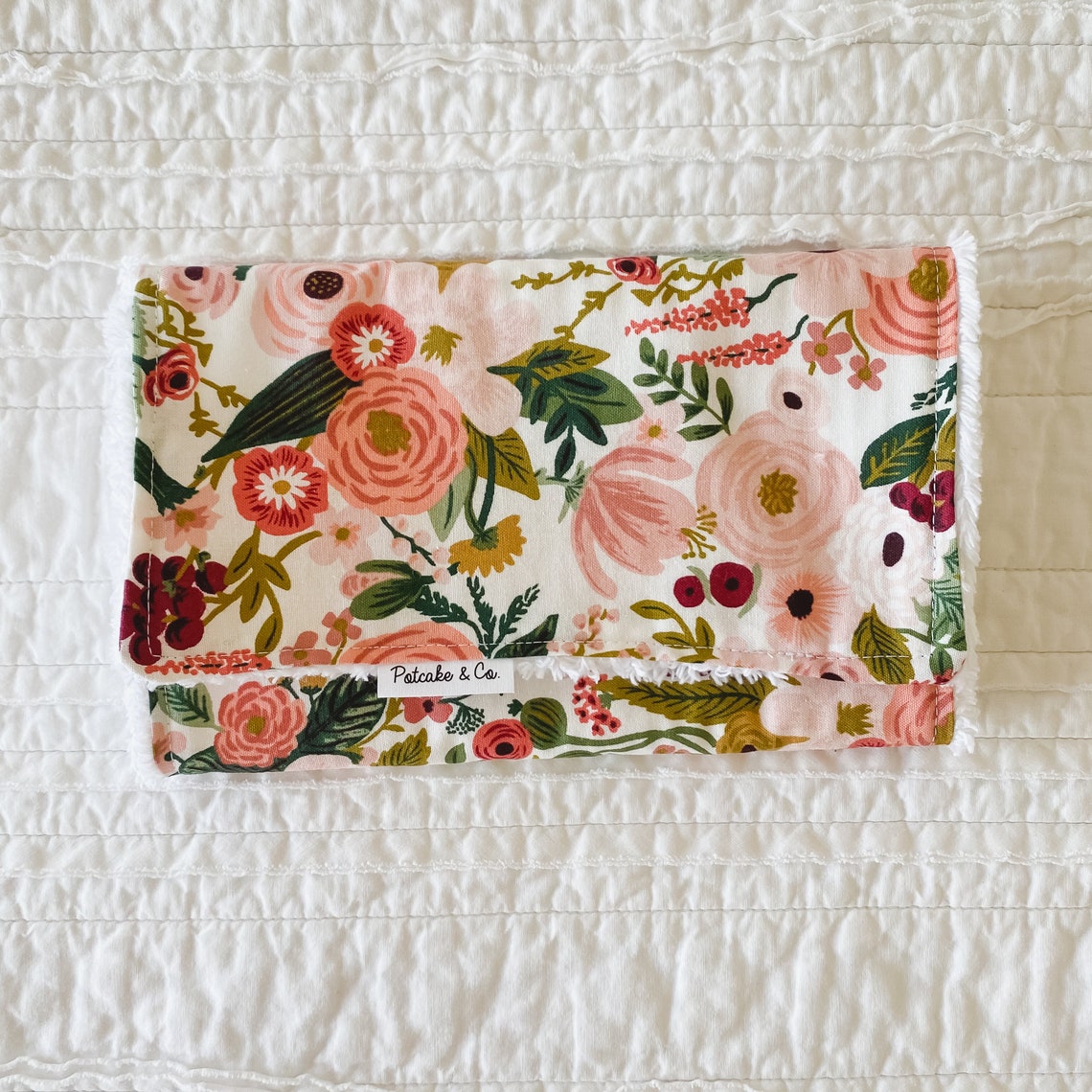 Cotton Chenille Burp Cloth Rifle Paper Co. Floral Burp Cloth - Etsy