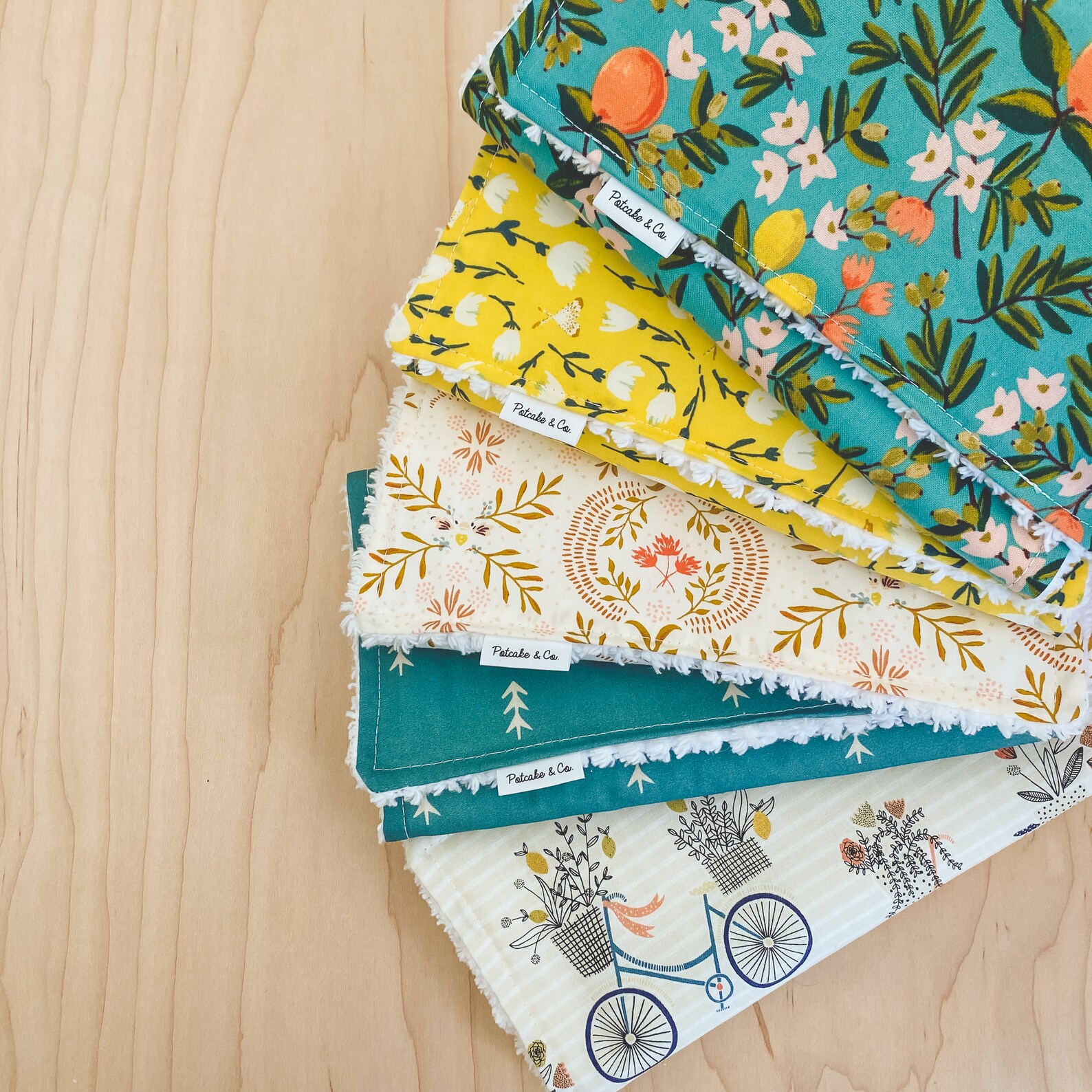 Cotton Chenille Burp Cloth Rifle Paper Co. Floral Burp Cloth - Etsy