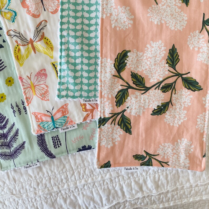 Cotton Chenille Burp Cloth Rifle Paper Co. Floral Burp Cloth - Etsy