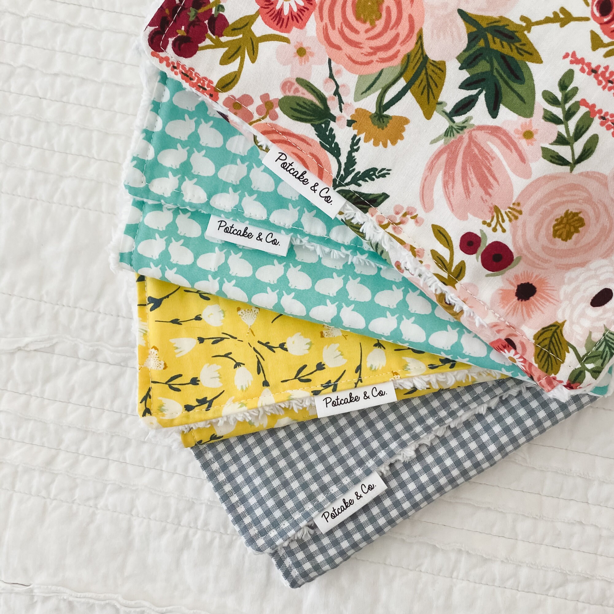 Cotton Chenille Burp Cloth Rifle Paper Co. Floral Burp Cloth - Etsy
