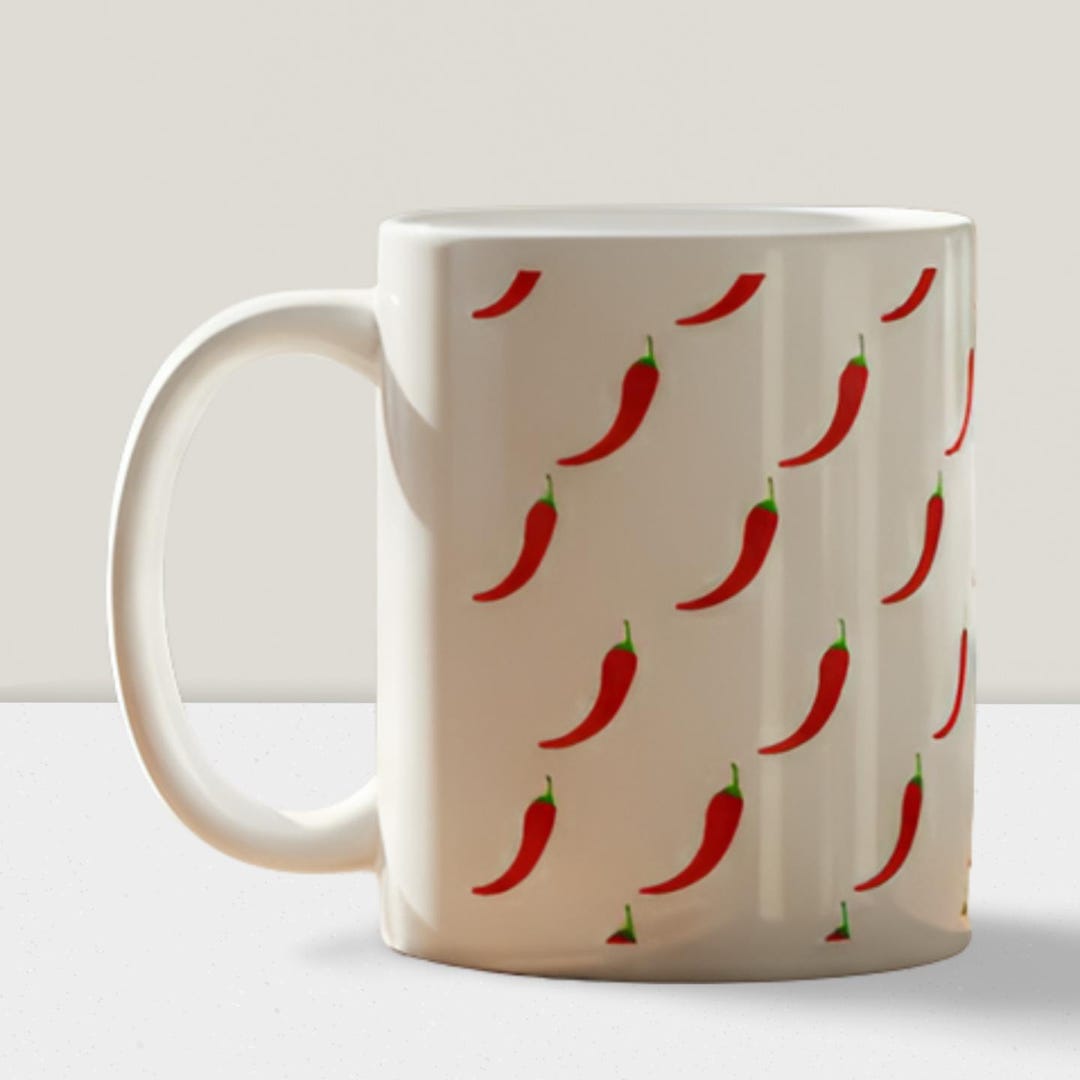 Red Chili Pepper Ceramic Mug - Easy Grip Handle - Reasonable Price ...