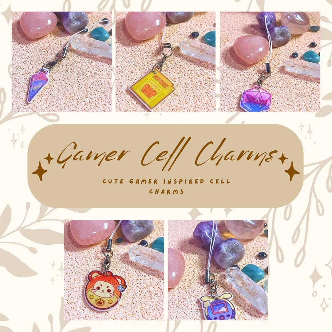 VARIETY Gamer Cell Phone Charms || Cute Gamer-themed Cell Phone Charms ...