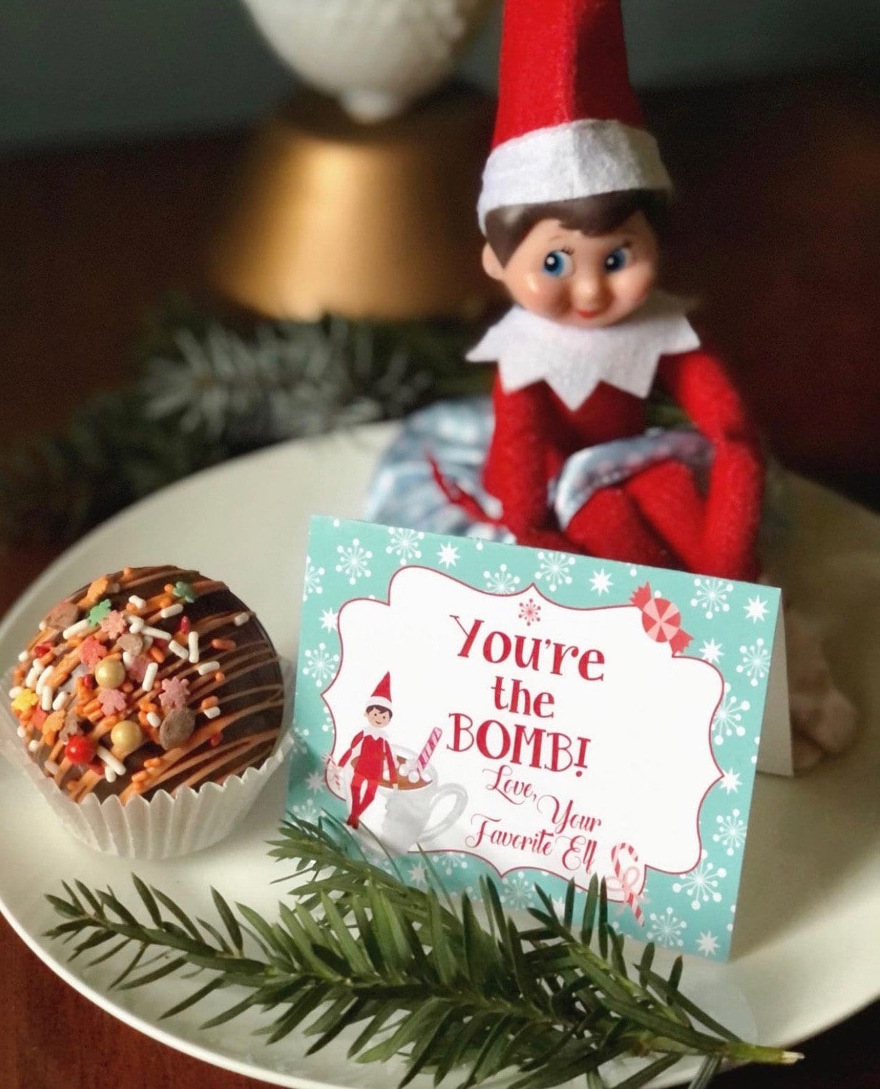 Printable ELF COCOA BOMB Gift Tag - Instant Download - Etsy