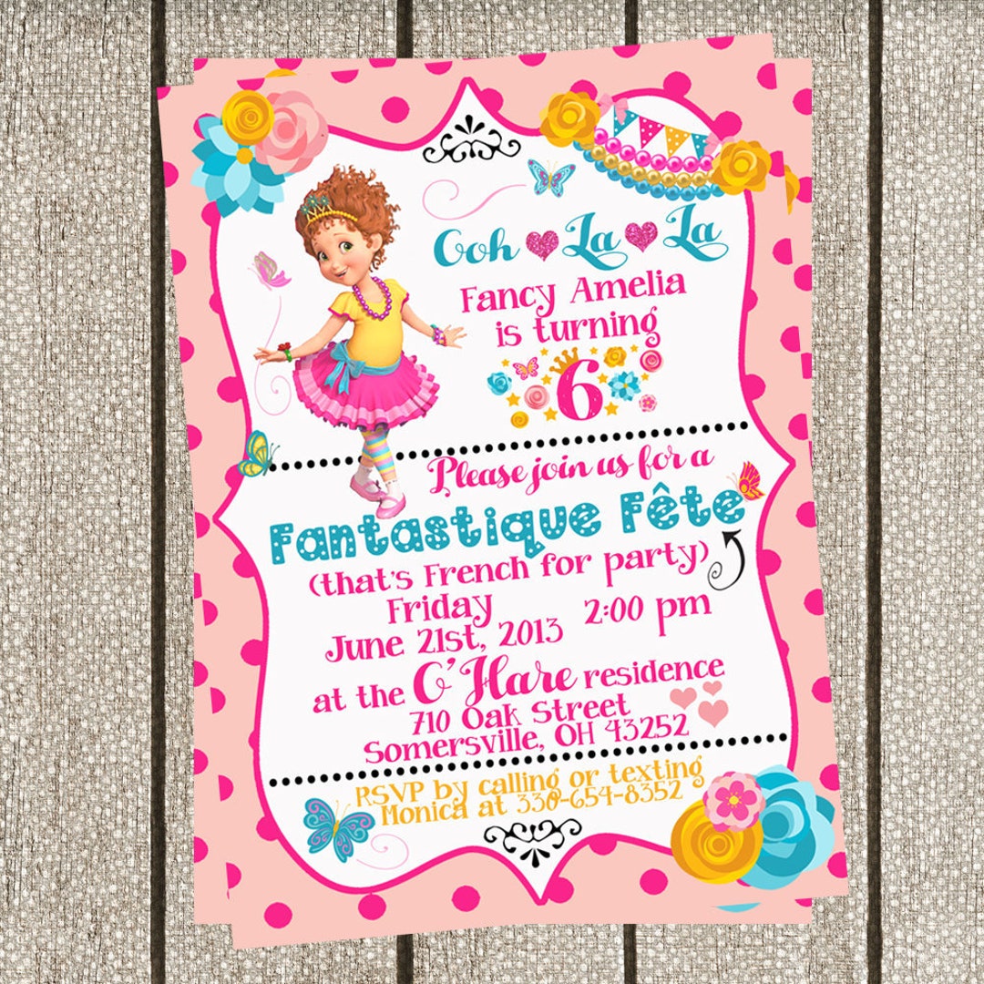 EDITABLE Fancy Nancy Birthday Invitation Girls Fancy Nancy Party ...