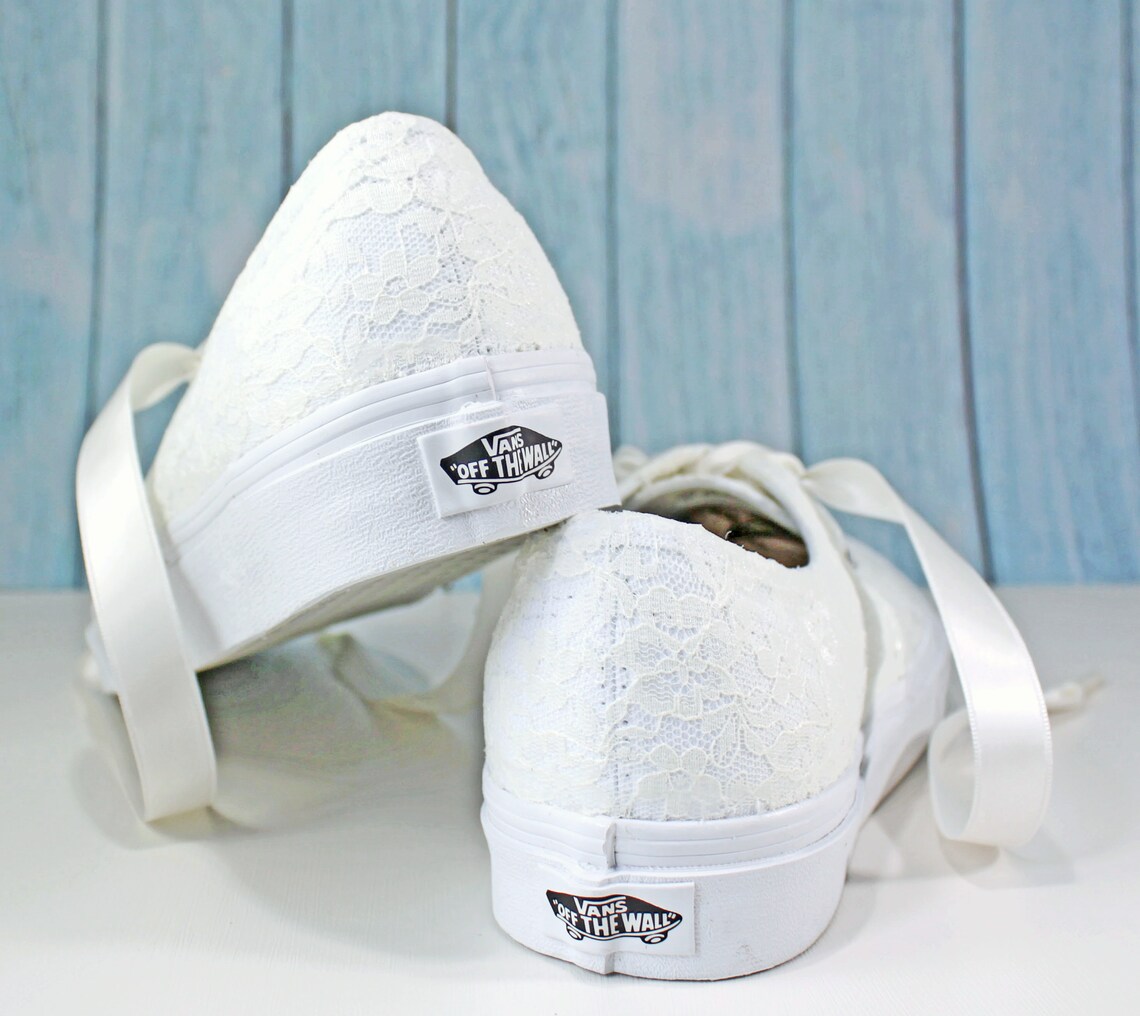 Ivory Lace Bridal Vans: Garden Wedding Tennis Shoes - Etsy