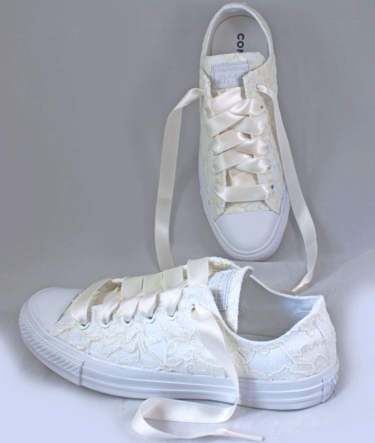 Ivory Bridal Converse chantilly Ivory Wedding Converse - Etsy