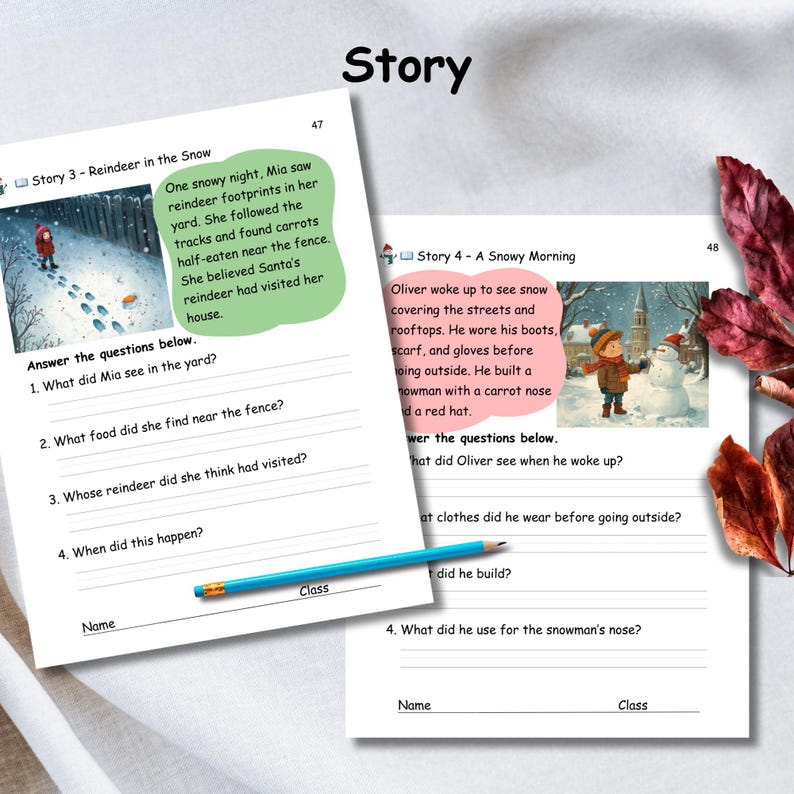 Christmas Literacy & Math Worksheets for Grades 1–2 | December ...