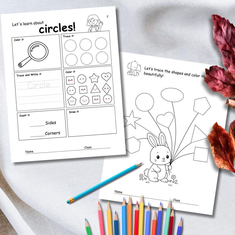 2D Shapes Worksheets for Kids | Trace, Color, Count Sides & Identify ...