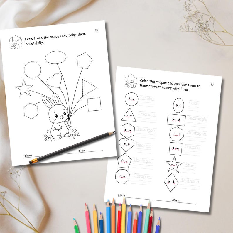 2D Shapes Worksheets for Kids | Trace, Color, Count Sides & Identify ...