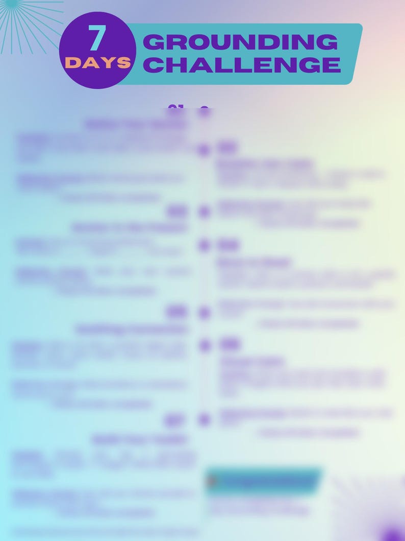 7-day Grounding Challenge | Printable Mindfulness Journal & Daily Calm ...